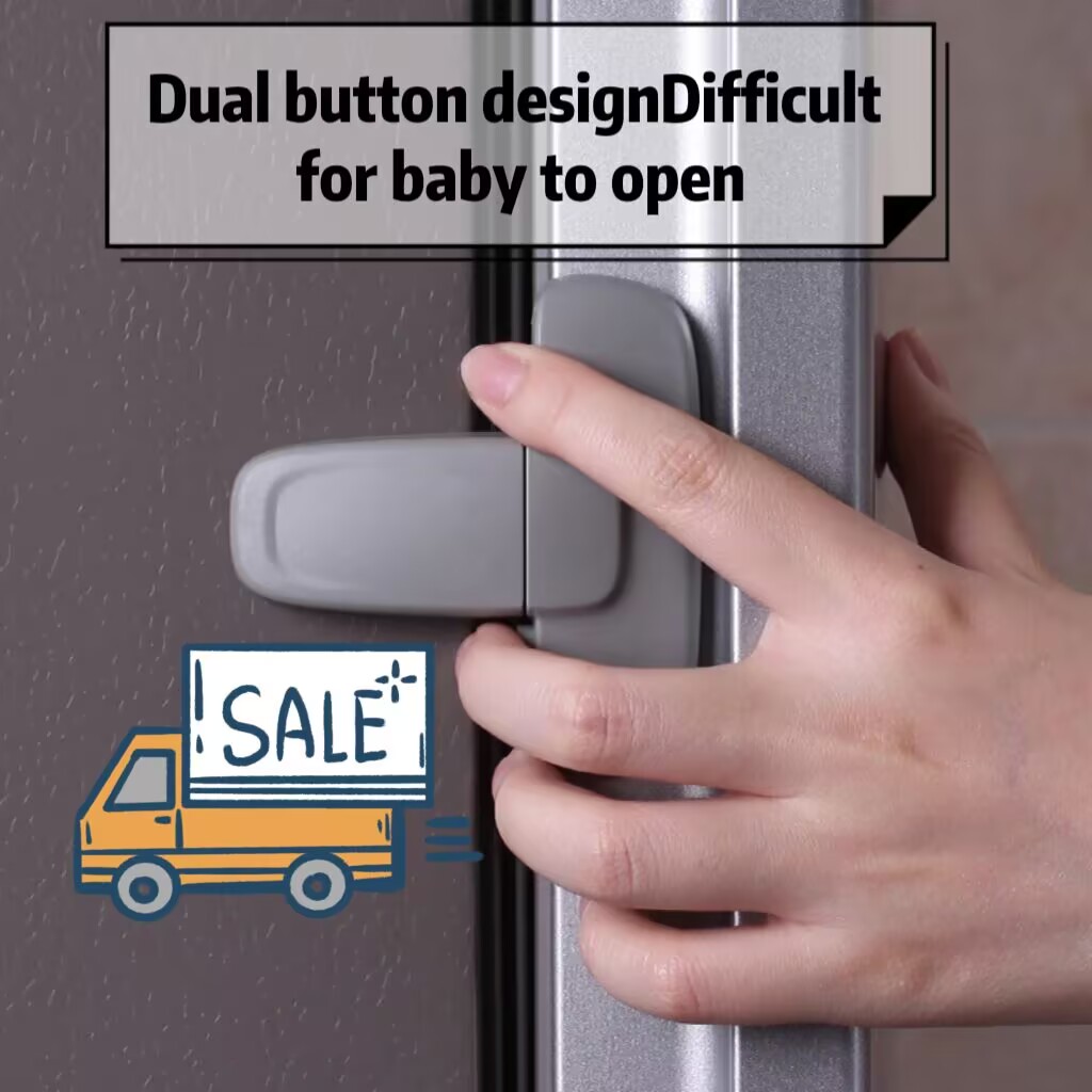 Baby Safety Lock Refrigerator Lock Child Anti-clamping Cabinet Door ...