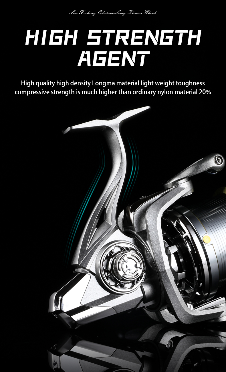 BEARKING NGK New Spinning Reel Saltwater Fishing Reel Scroll 8000-14000 Model Speed 4.8:1 Drag ...