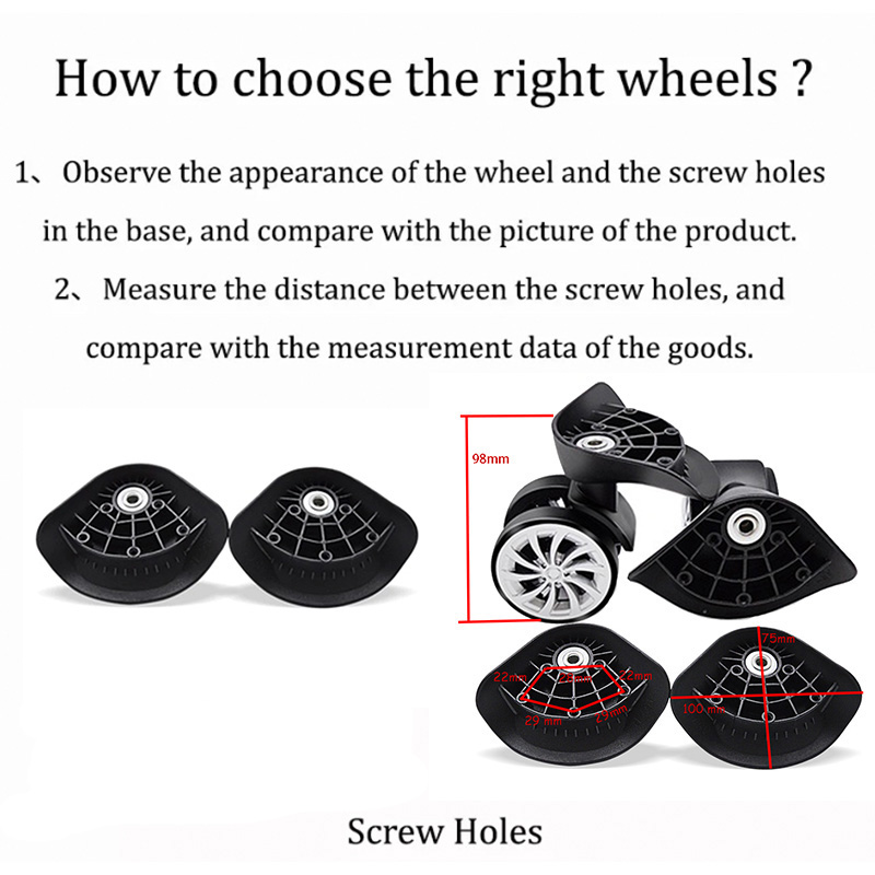 Universal Heavy Duty Luggage Replacement Wheels for Samsonite/American ...