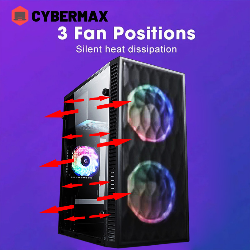 YGT Y-266 PC Case With 2 RGB Fans Tempered Glass ITX/Micro ATX Case ...