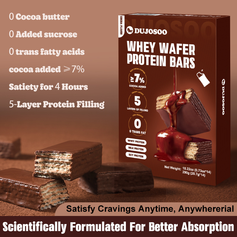 DUJOSOO Whey protein bar Rich protein 0 trans fatty acids Low Sugar Eat ...