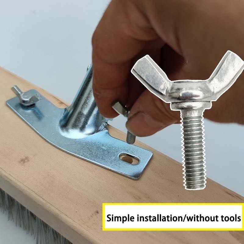 Floor Scrub Wire Brush heavy duty metal Stainless Steel Brush with long ...