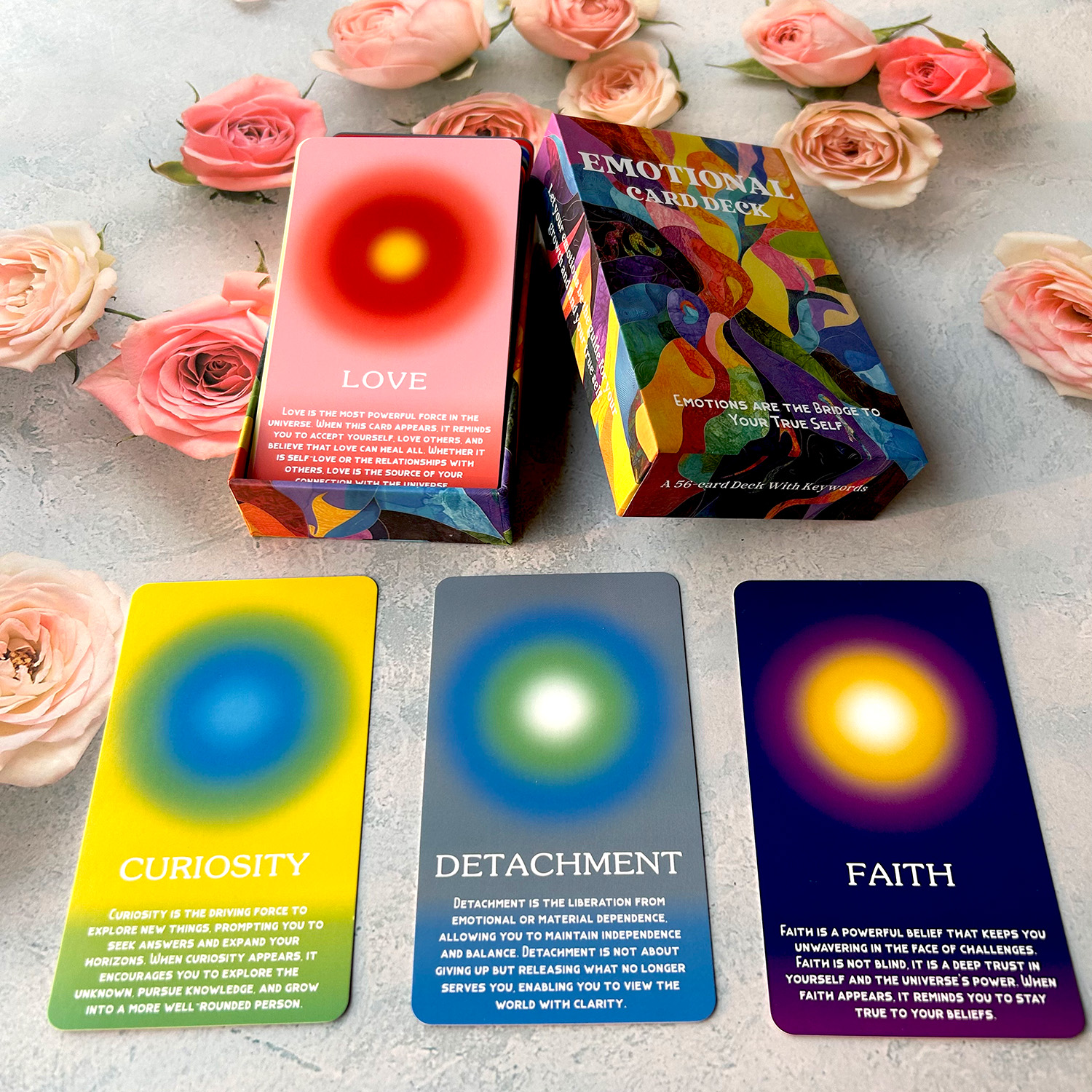 56PCS Emotional Guidance 12x7cm Oracle Cards Encouragement Subconscious ...