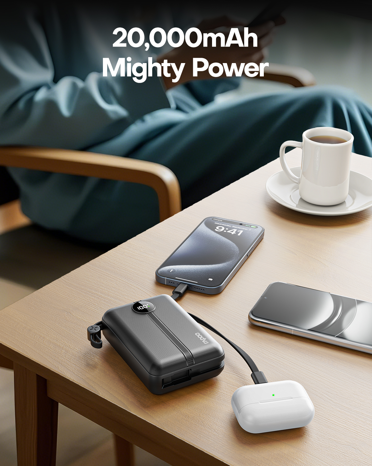 Rapoo RH20ms Pro 20000mAh Powerbank Built In Cable 22.5W Super Fast ...