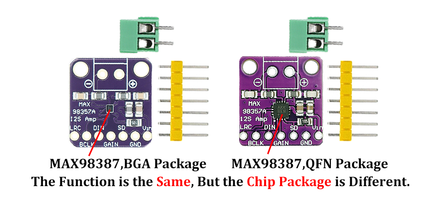 Max98357 I2S 3W Class D Amplifier Breakout Interface Dac Decoder Module ...