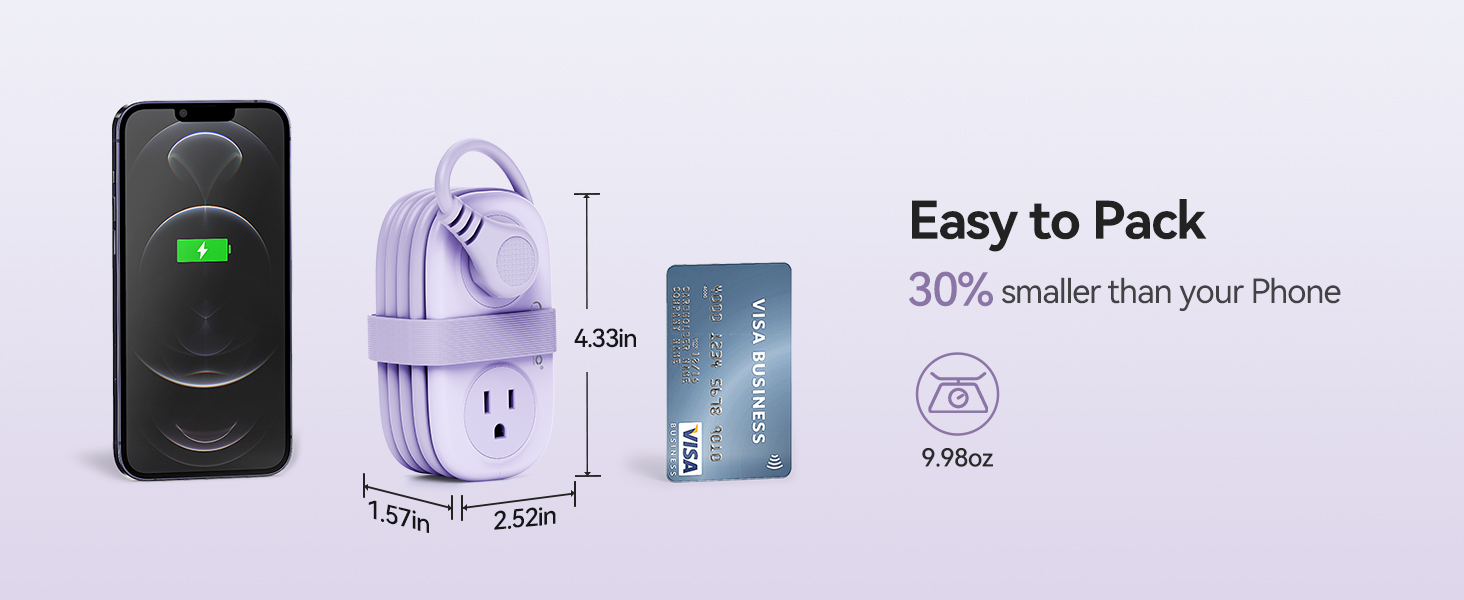 ORICO Power Extension Cord Portable Travel Power Strip With USB Port ...