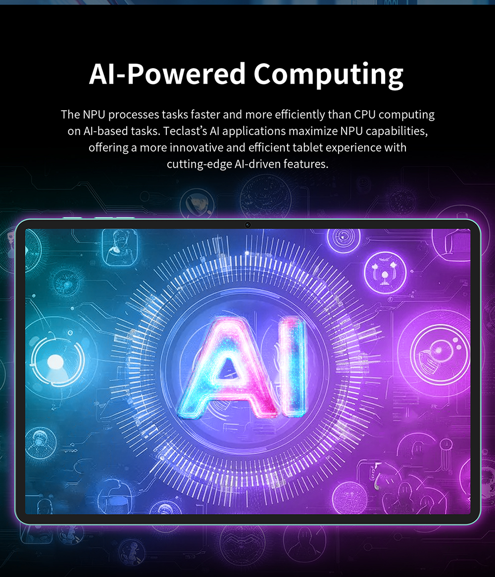TECLAST P50 AI 11"Tablet FHD Display Android 15 A733 Octa-Core 16GB(6 ...