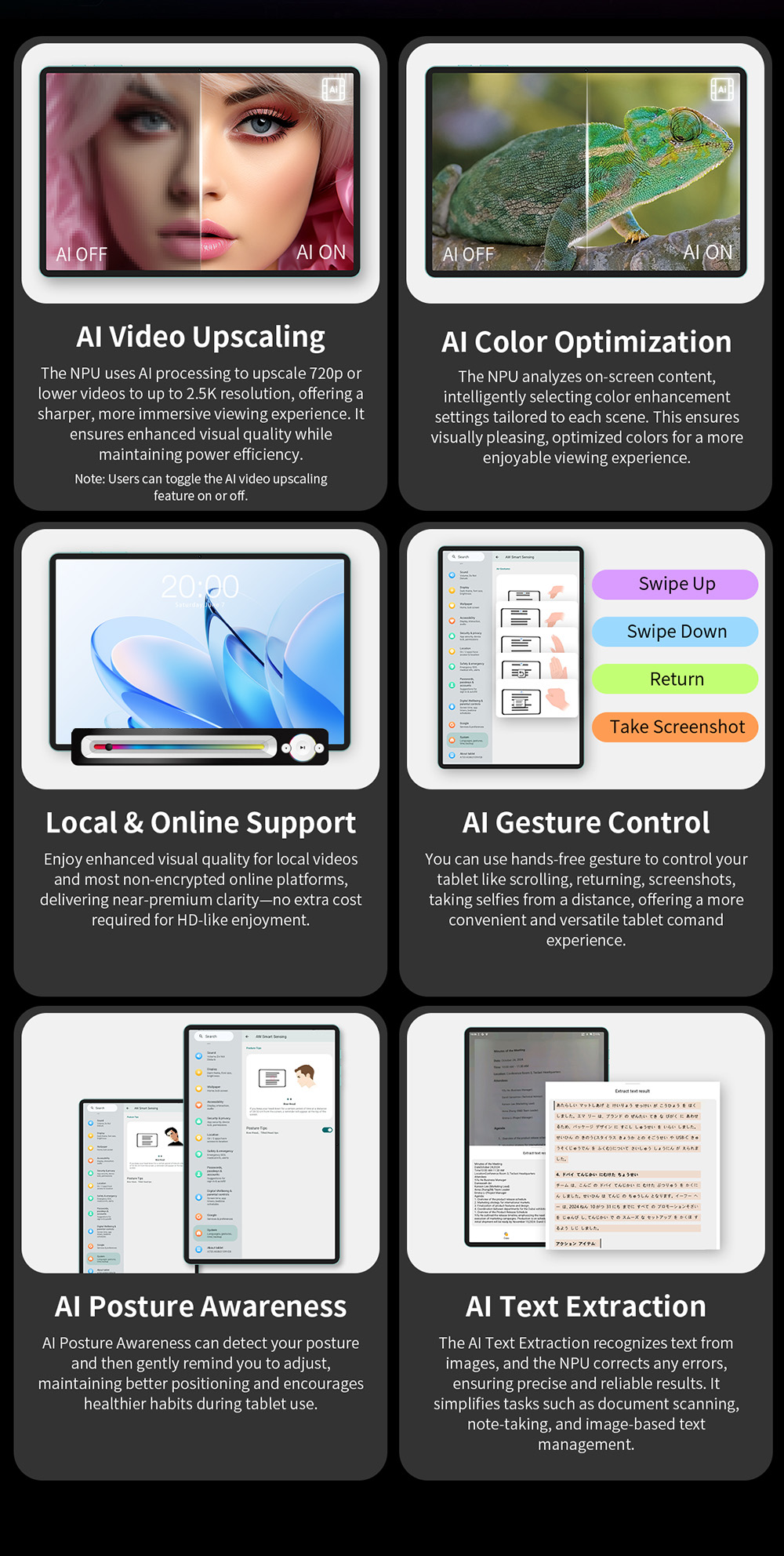 TECLAST P50 AI 11"Tablet FHD Display Android 15 A733 Octa-Core 16GB(6 ...