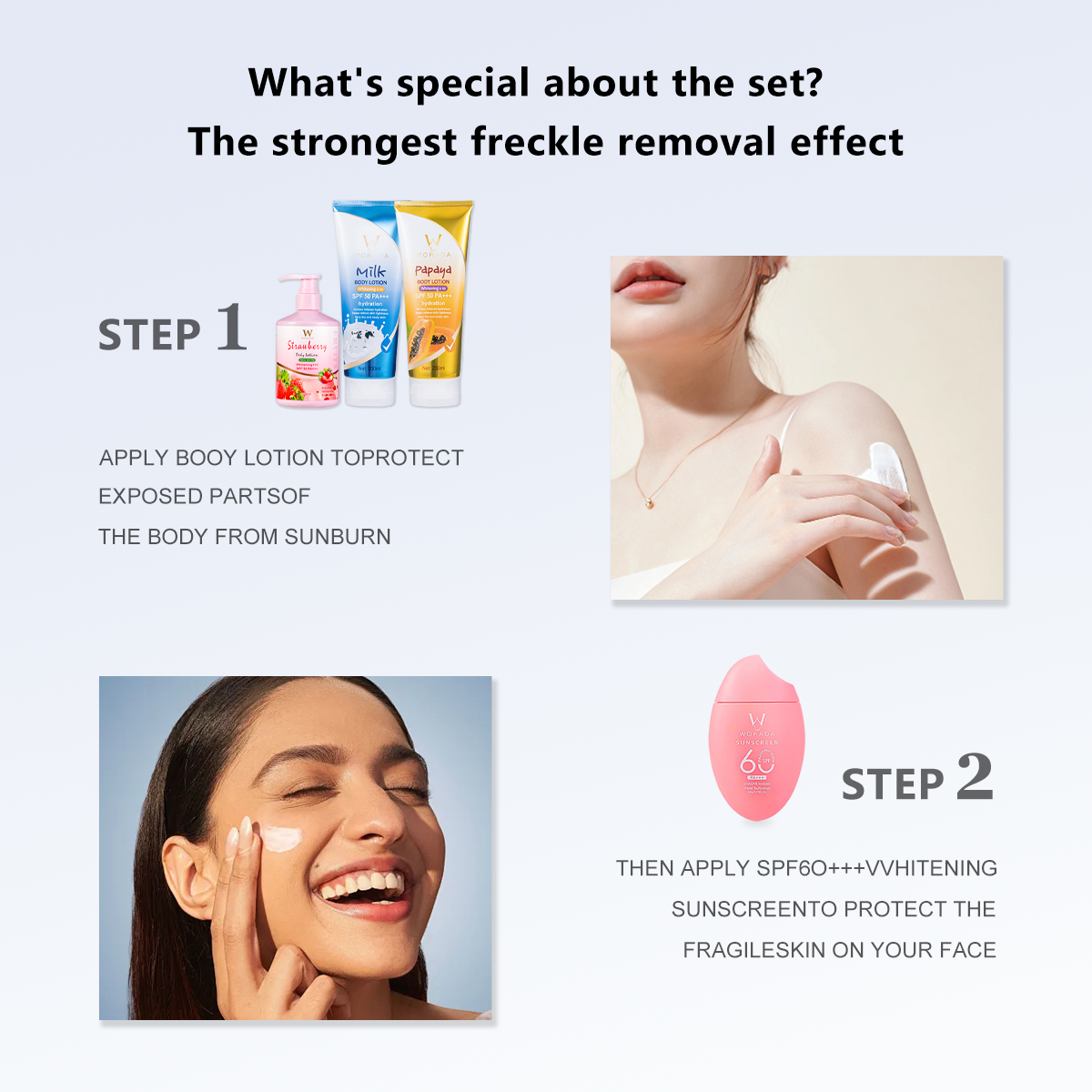 [FDA Approval]WORADA SPF60+++ Whitening Sunscreen + 7 Days Whitening ...