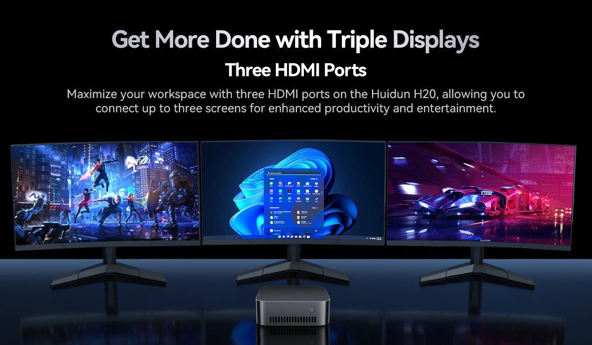 Huidun H20 Mini PC 12th Gen Intel Alder Lake N97 16GB DDR5 512GB SSD ...
