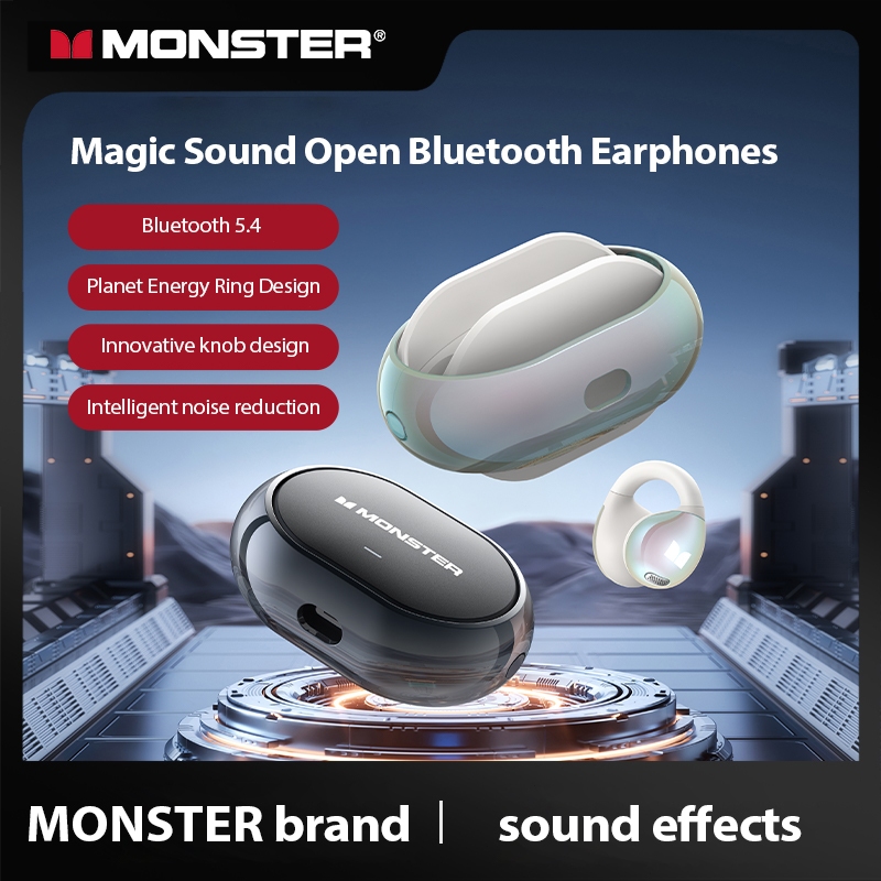 Monster Open Ear AC600 Headphones Wireless Bluetooth V5.4 ANC Noise ...