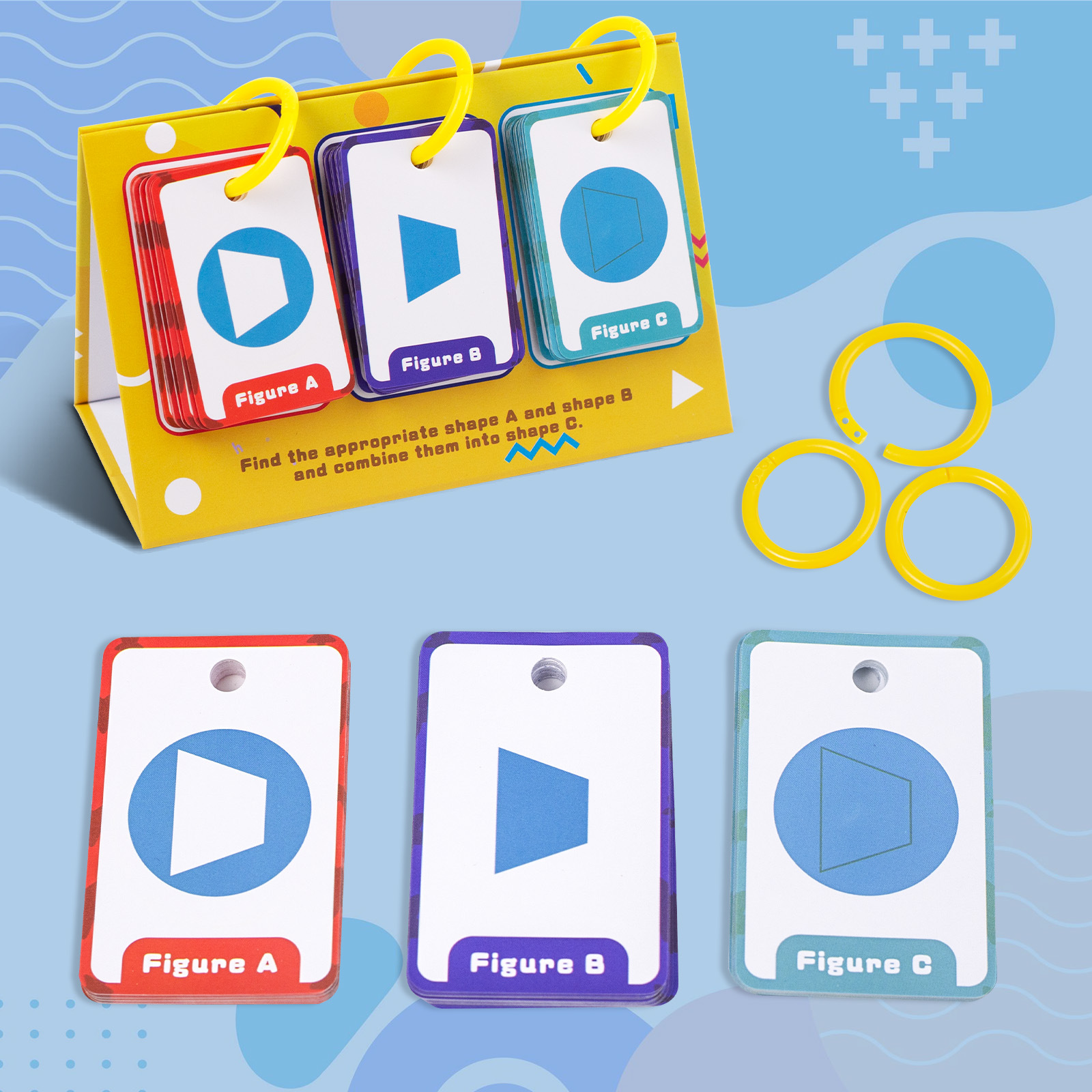 Shape Matching Cards for Kids 60pcs Geometry Learning Spatial Awareness ...