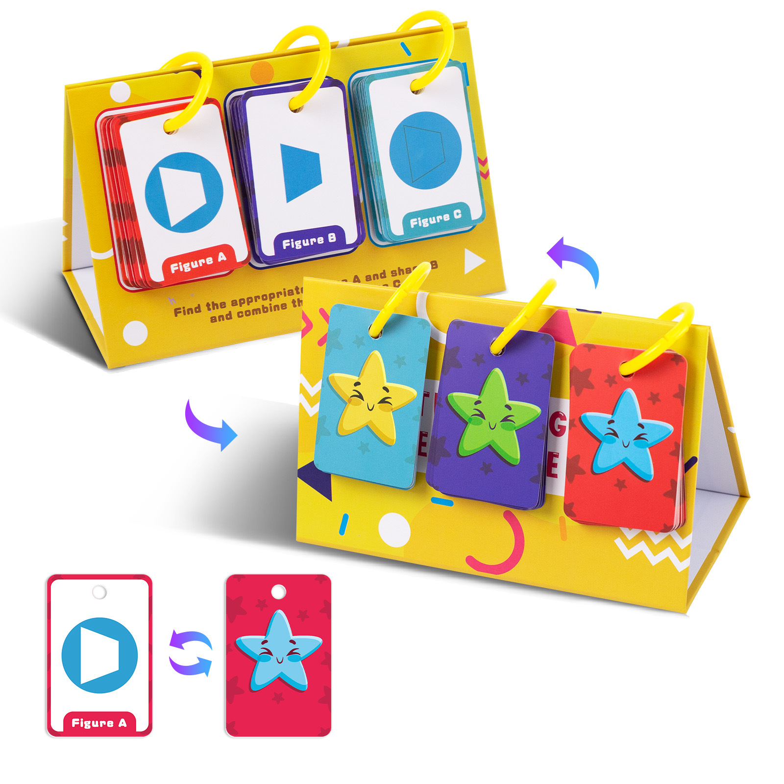 Shape Matching Cards for Kids 60pcs Geometry Learning Spatial Awareness ...