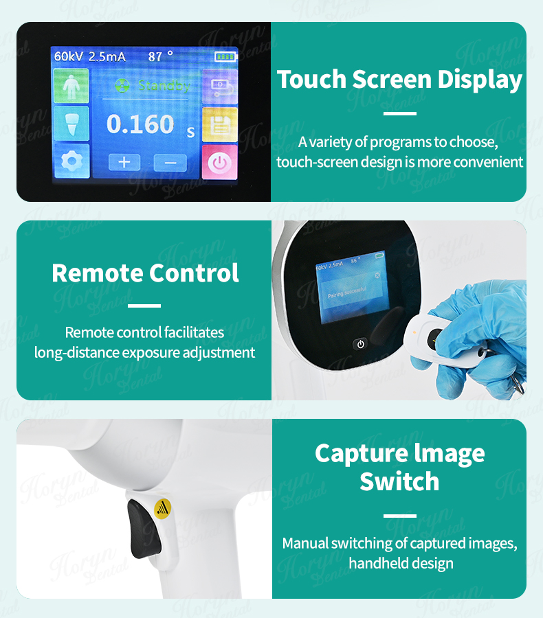HORYN Portable Dental X Ray Unit Touch Screen Dental X Ray Machine with ...