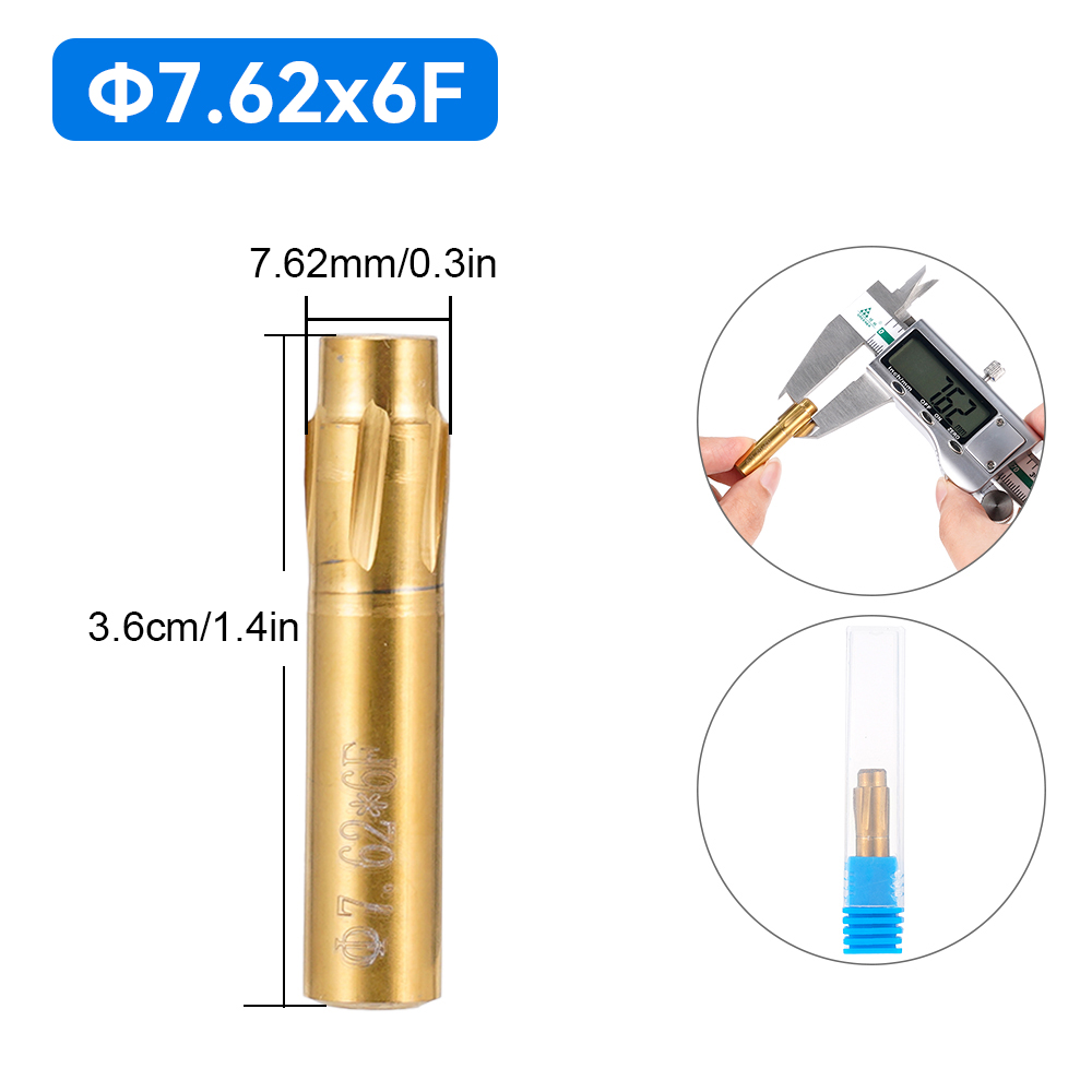 5.5/5.56/5.6/7.62/9mm 6-slot ordinary short screw drill bit push ...