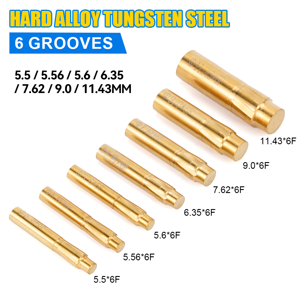 5.5/5.56/5.6/7.62/9mm 6-slot ordinary short screw drill bit push ...