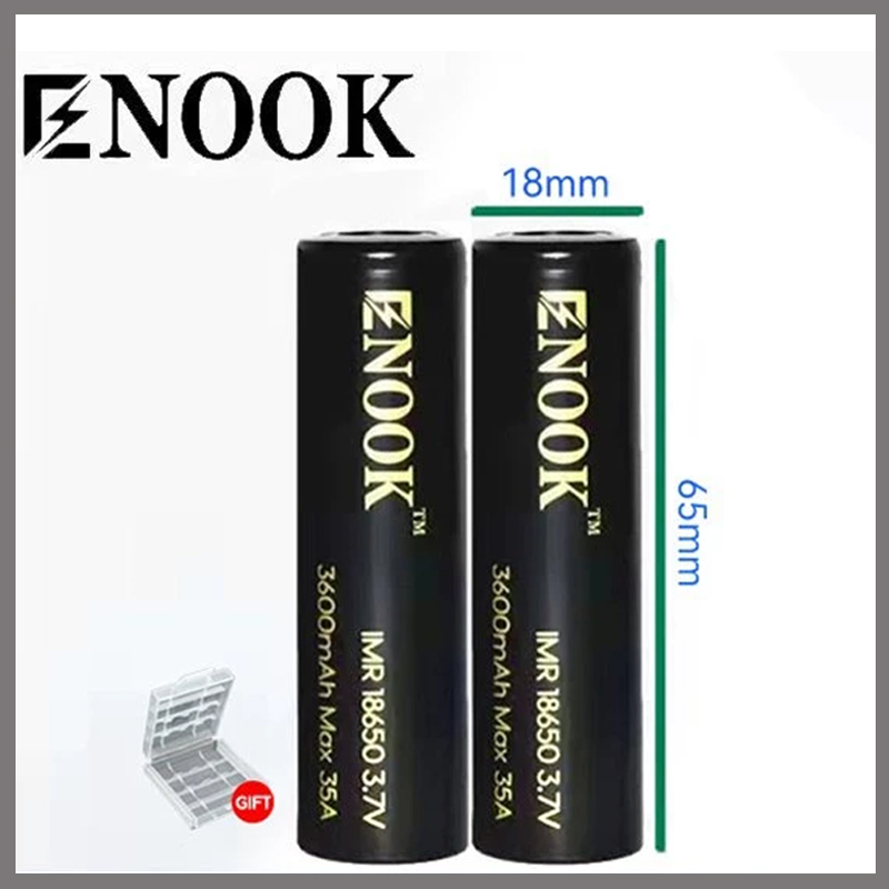 Original Enook rechargeable lithium-ion battery 3.7V 18650 3600mAh 35A ...