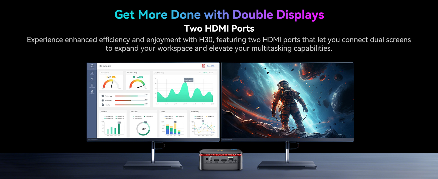 Huidun H30 Mini PC Intel Twin Lake N150 16GB DDR4 512GB SSD Mini ...