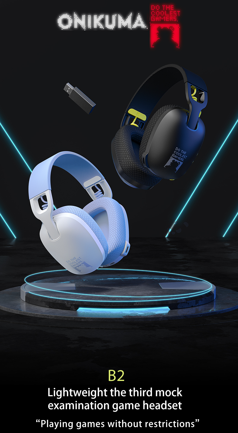 ONIKUMA B2 Wireless Headphones ANC Noise Cancelation Lightweight Design ...