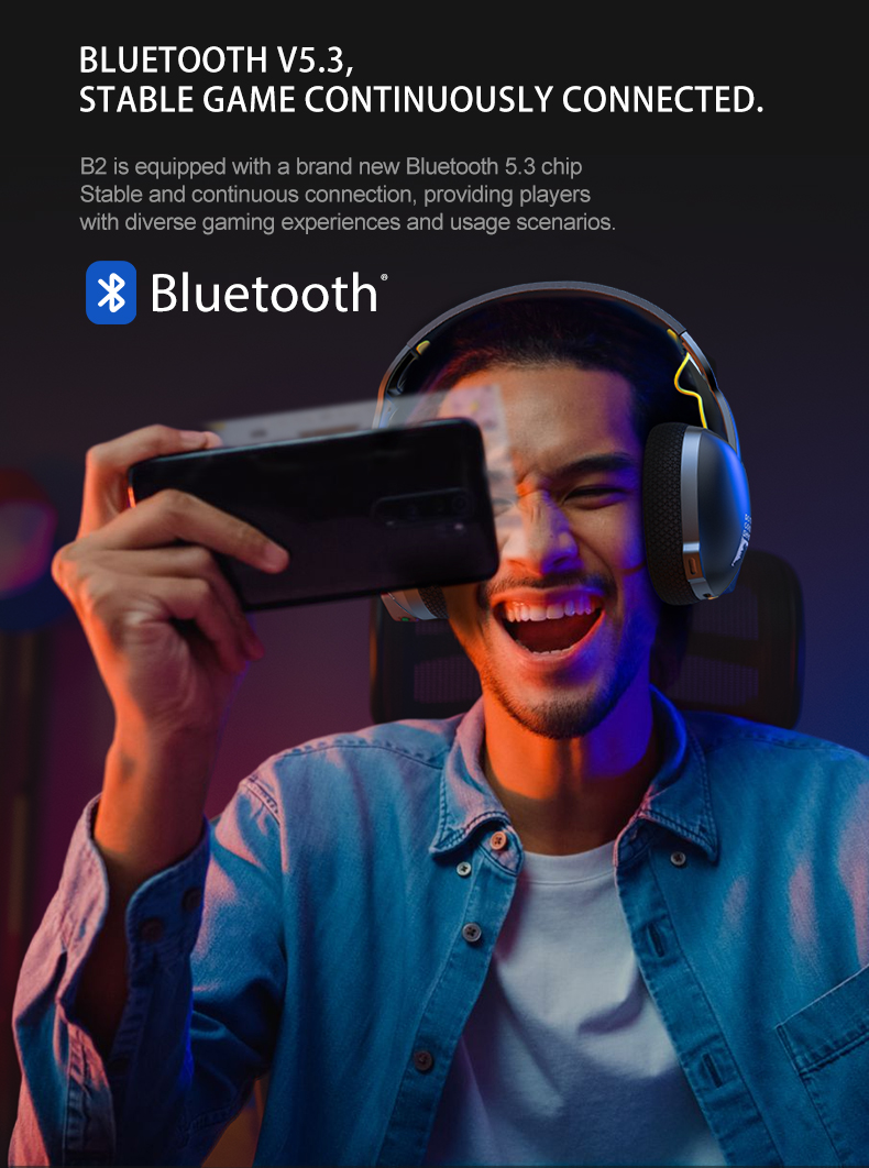 ONIKUMA B2 Wireless Headphones ANC Noise Cancelation Lightweight Design ...