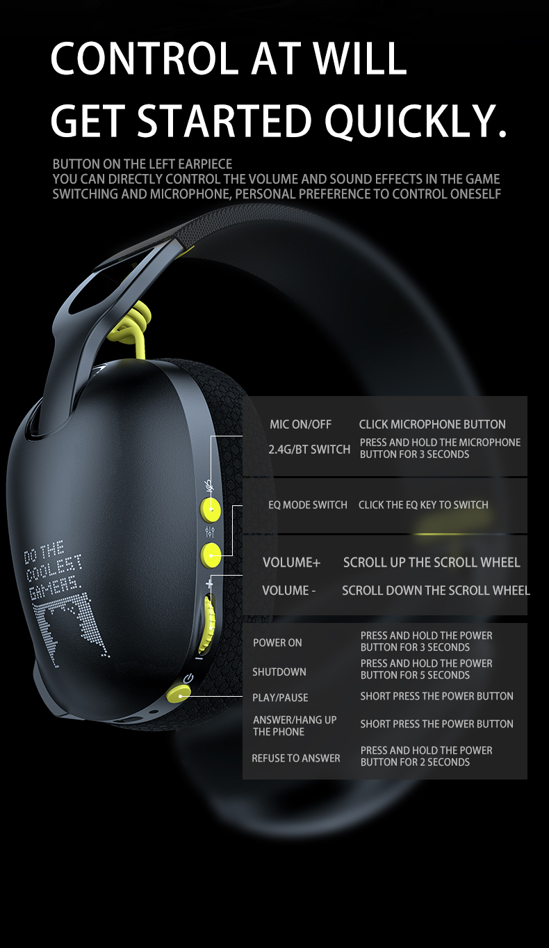 ONIKUMA B2 Wireless Headphones ANC Noise Cancelation Lightweight Design ...