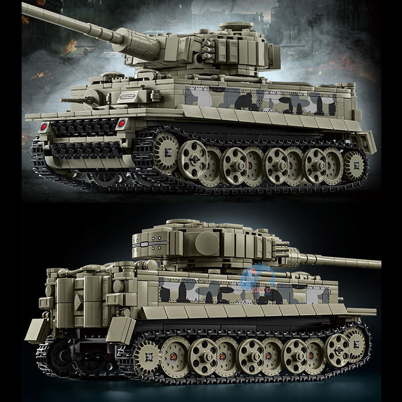 33CM Tiger Heavy Tank Building Blocks Set WW2 Military Series Toys Boys ...