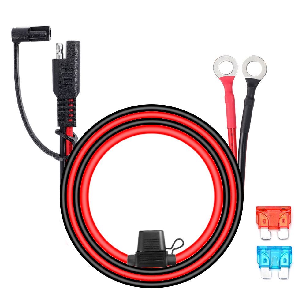 1/2set Cable With Fuse Terminal 16AWG Quick Release SAE O Connector ...