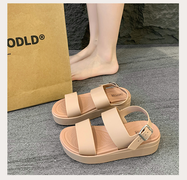 New Sandals For Women Casual 5CM Double Straps With Adjustable Buckles ...