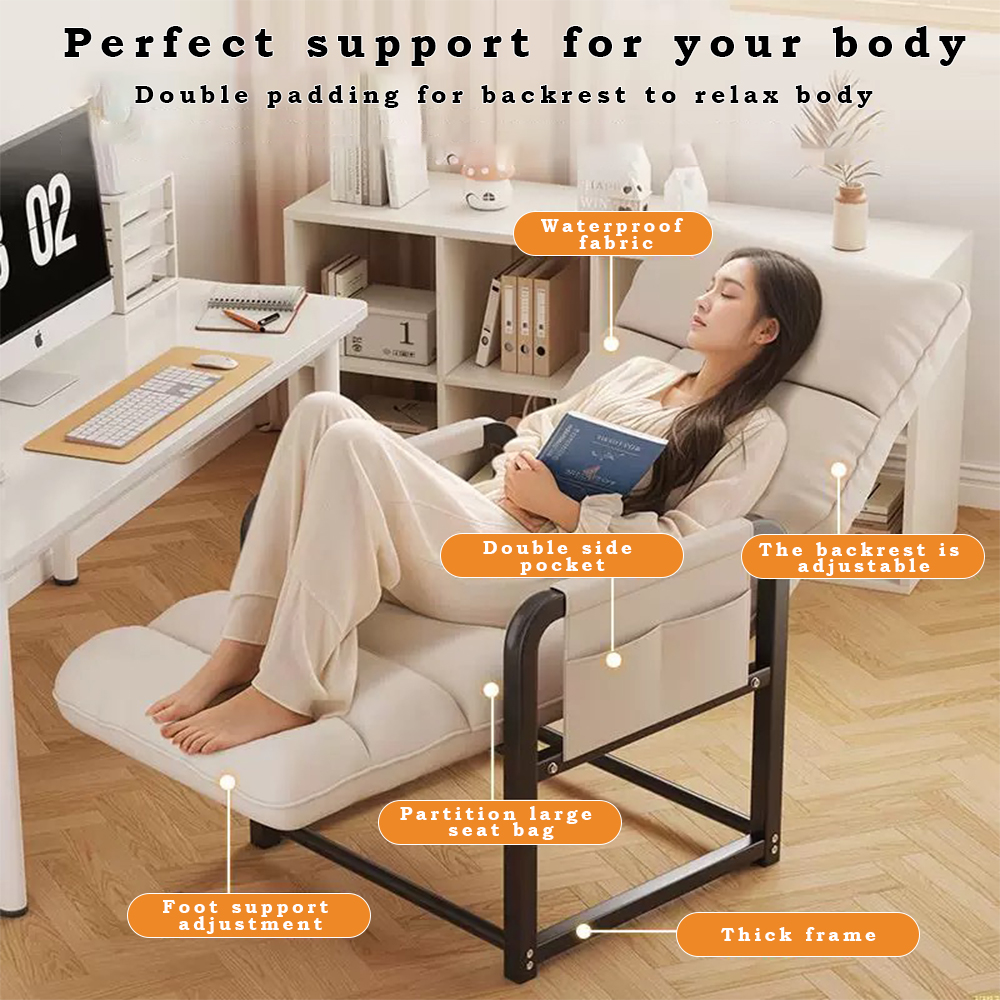 Recliner folding lunch break backrest chair sub household can sit can ...