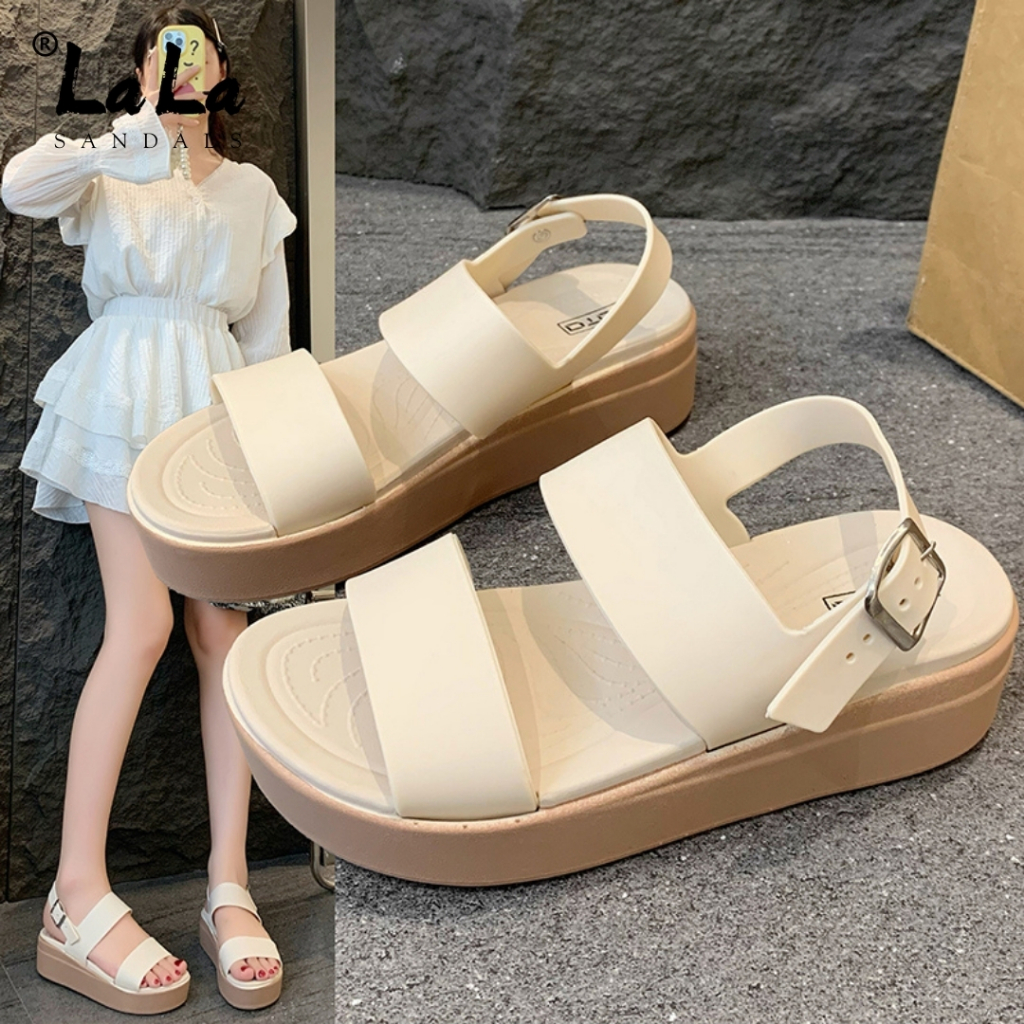 2025 Women's Platform Sandals Comfortable Rubber With Adjustable Ankle ...