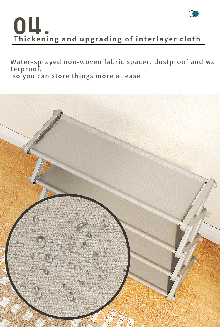 5 Layer foldable Shoes Rack Tier Colored Stackable Stainless steel ...