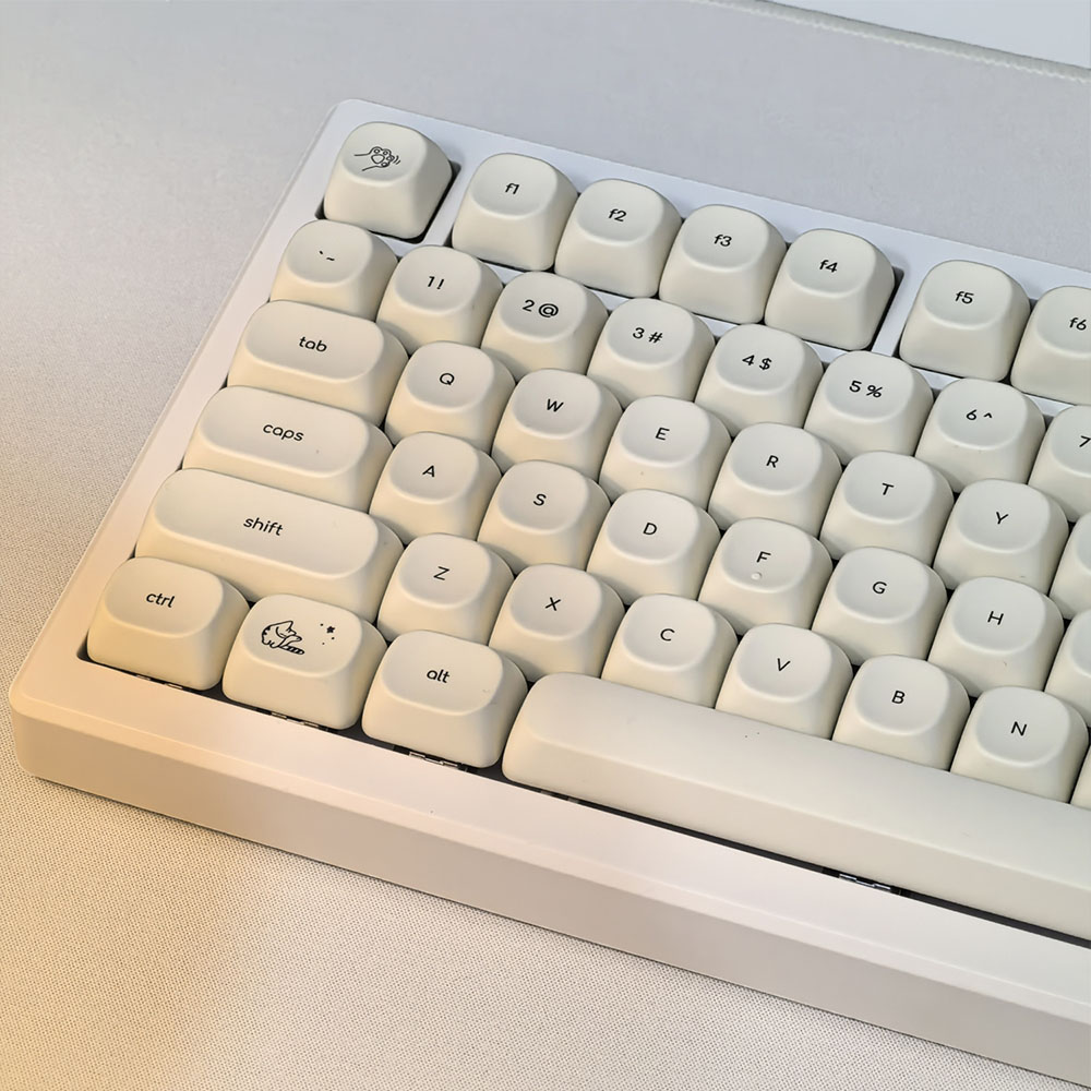 Milky Cat Keycap MOA Profile 124 Keys PBT Dye Sublimation Mechanical ...