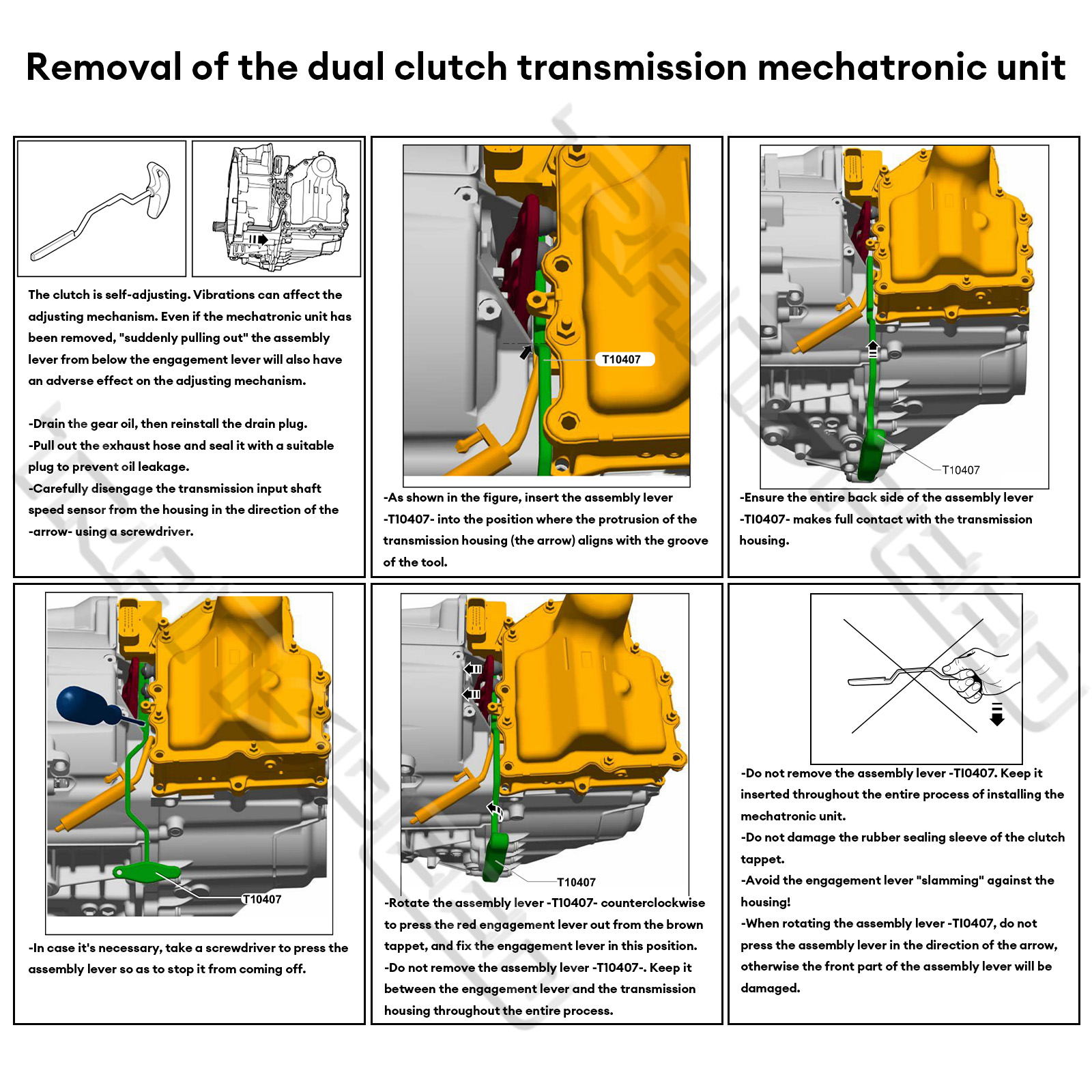 TRANSPEED DSG 0AM DQ200 Gearbox Tools Auto Transmission Mechanical and ...