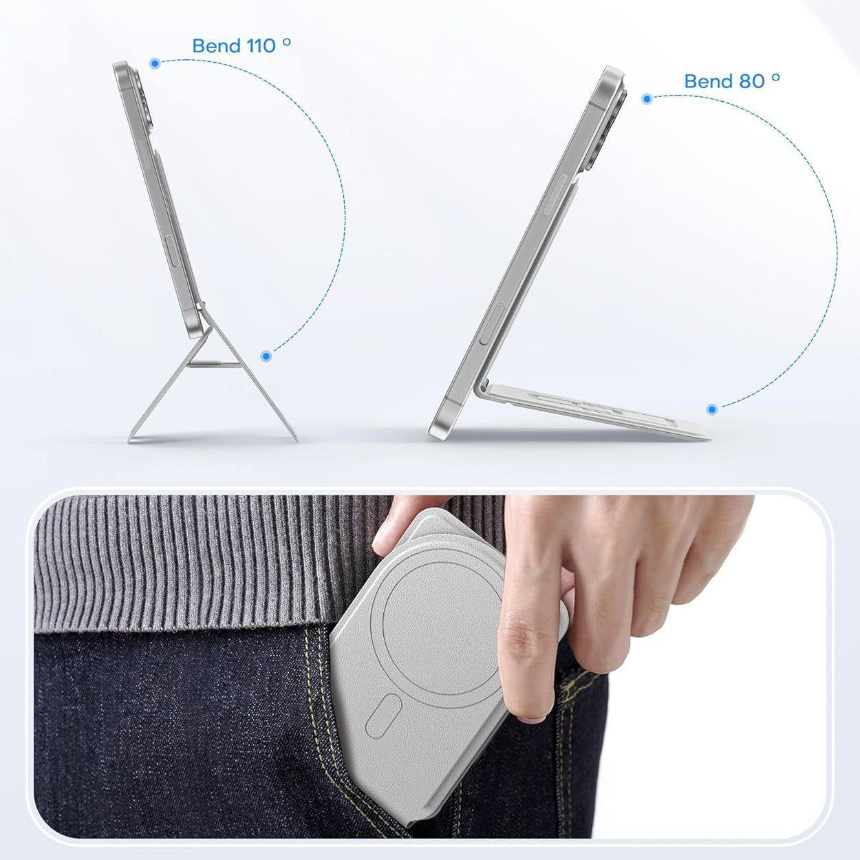 Magnetic Phone Tripod Stand Holder Self-Timer Multi-Functional Folding ...