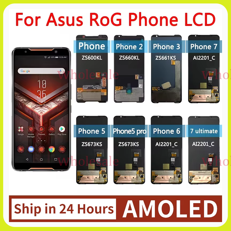 OEM AMOLED For Asus ROG Phone 1 2 3 5 5S 5S Pro 5 Pro 6 6 Pro 7 7 Ultimate LCD Display Touch ...