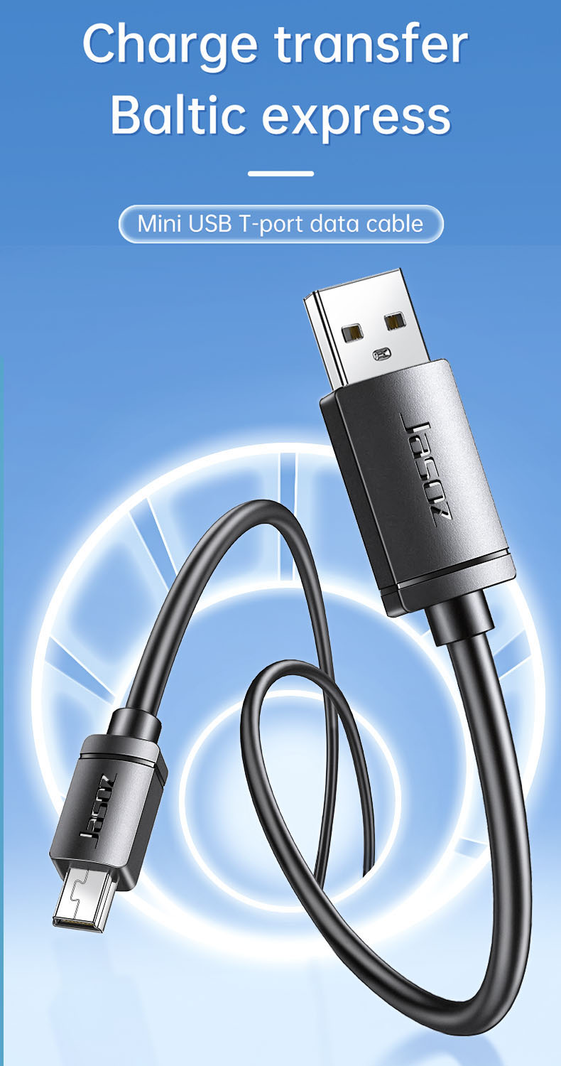 Jasoz Mini USB Cable USB A to Mini USB Cable 5Pin USB2.0 Fast Charging Data Cable For Camera Mp3 ...