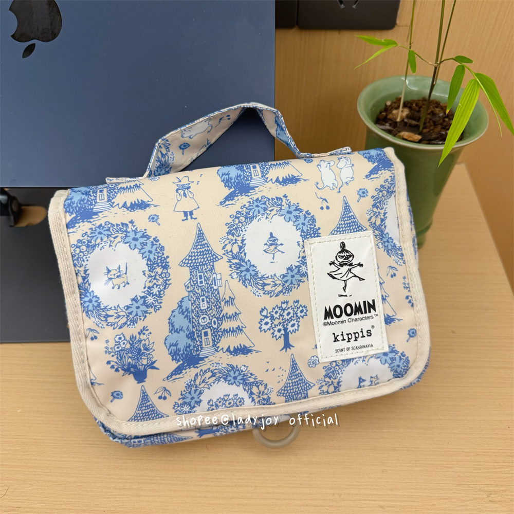 Japanese Appendix Moomin Cartoon Print Folding Toiletry Hanging Bag ...