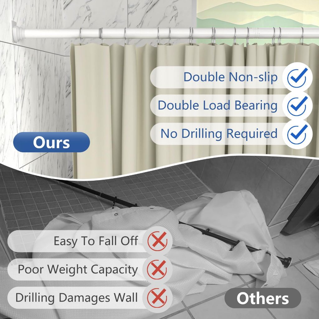 Stainless Steel Curtain Rod Telescopic Rod Adjustable Drying Rack ...