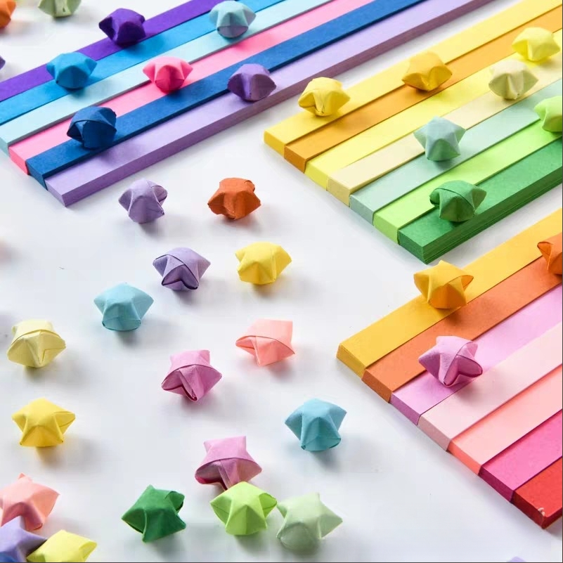 【JY】Star paper strip lucky star origami handmade origami nightlight ...