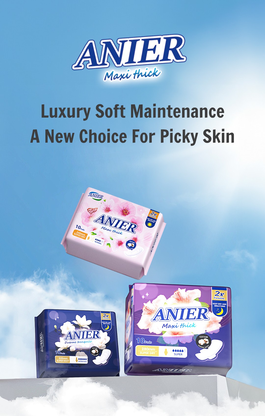 All Night Ultra Thin Extra Long with Wings comfort Sanitary Napkin 10s ...