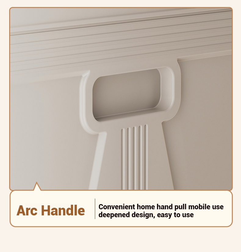 140L Large Capacity Foldable Storage Box with Wheels - Plastic Clothing ...