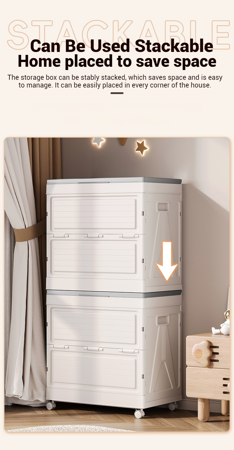 【BUY 1 TAKE 1】160L Large Capacity Toy Storage Box with Wheels ...