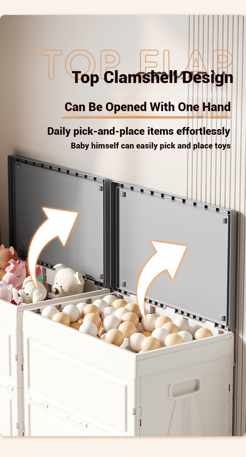 【BUY 1 TAKE 1】160L Large Capacity Toy Storage Box with Wheels ...