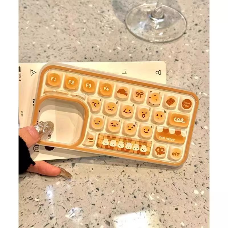 New Ins Cute brown color animal animal pattern keyboard texture phone ...