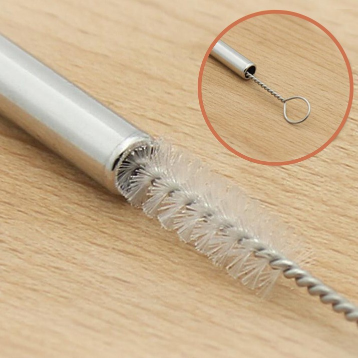 Stainless Steel Straw Set – Reusable Straight and Curved Straws with ...