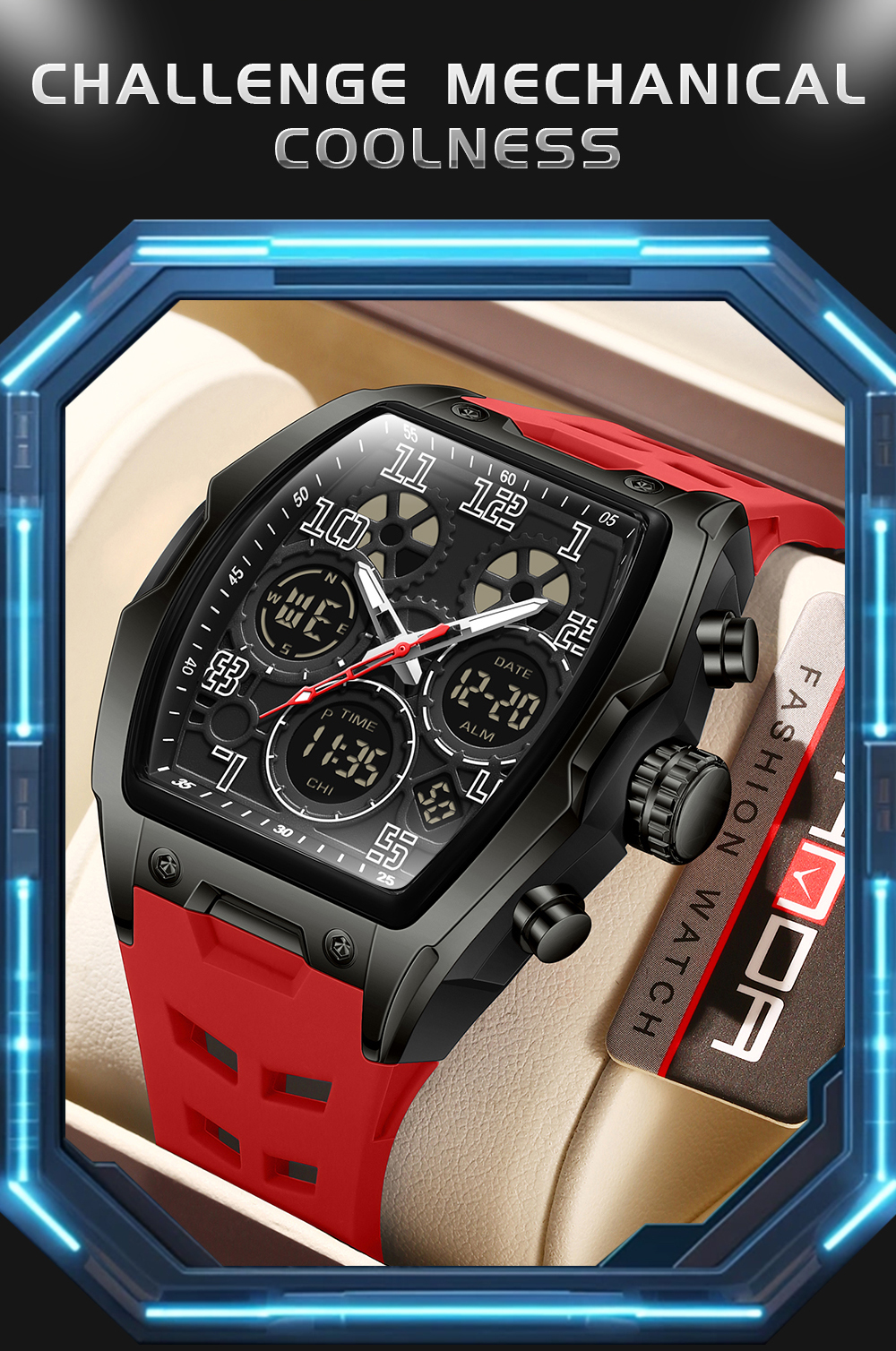 SANDA New 6266 Fashionable Men's Electronic Watch Multi functional ...