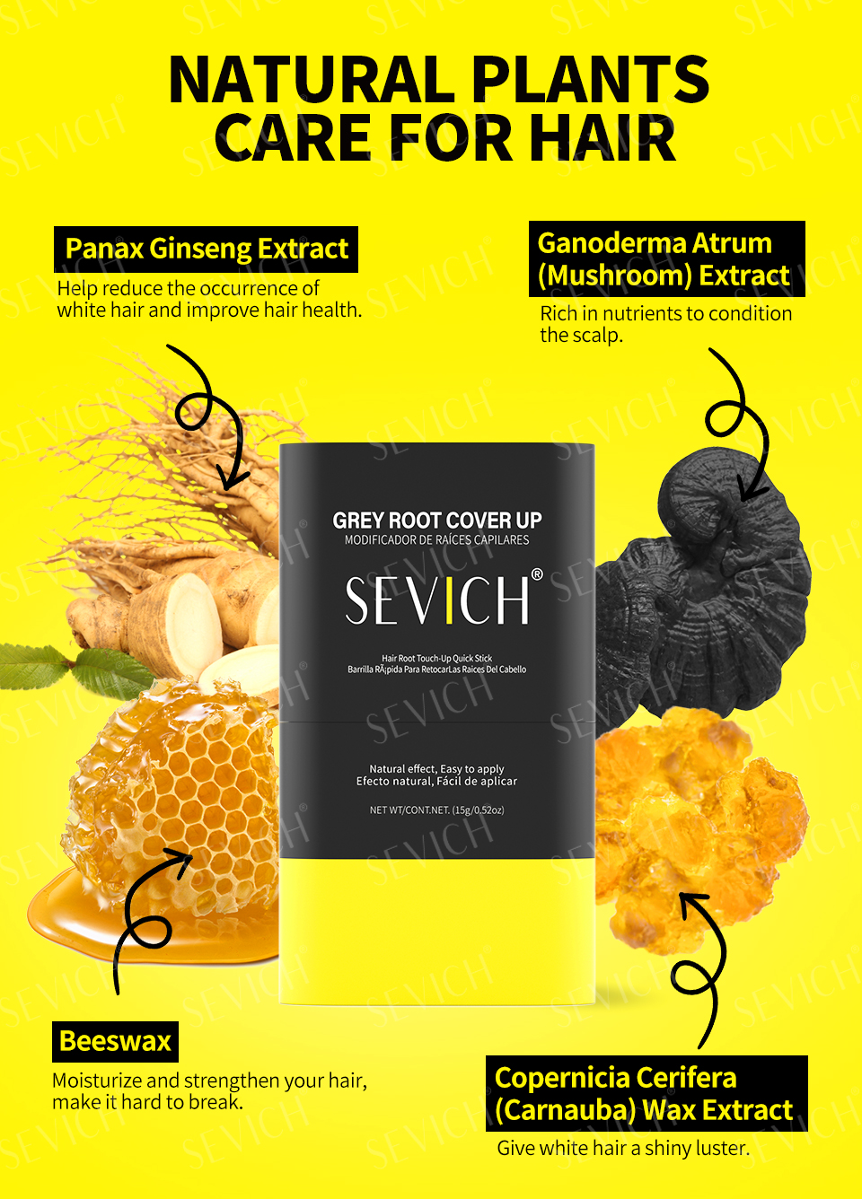 SEVICH Waterproof Hair Color Stick For White Hair Not Easy to Fade ...