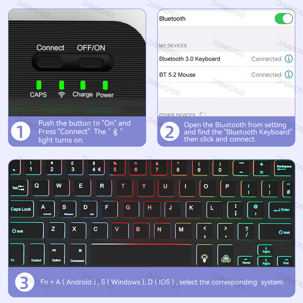 Backlight Keyboard Case for 2023 HUAWEI MatePad 11.5S/11.5 inch Huawei MatePad SE 11 2024 Honor ...