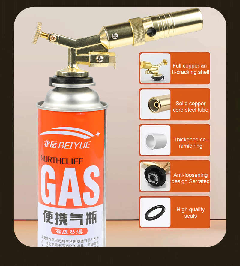 Welding Torch Gas Burner Flame Blue Torch Copper High Temperature Brass ...