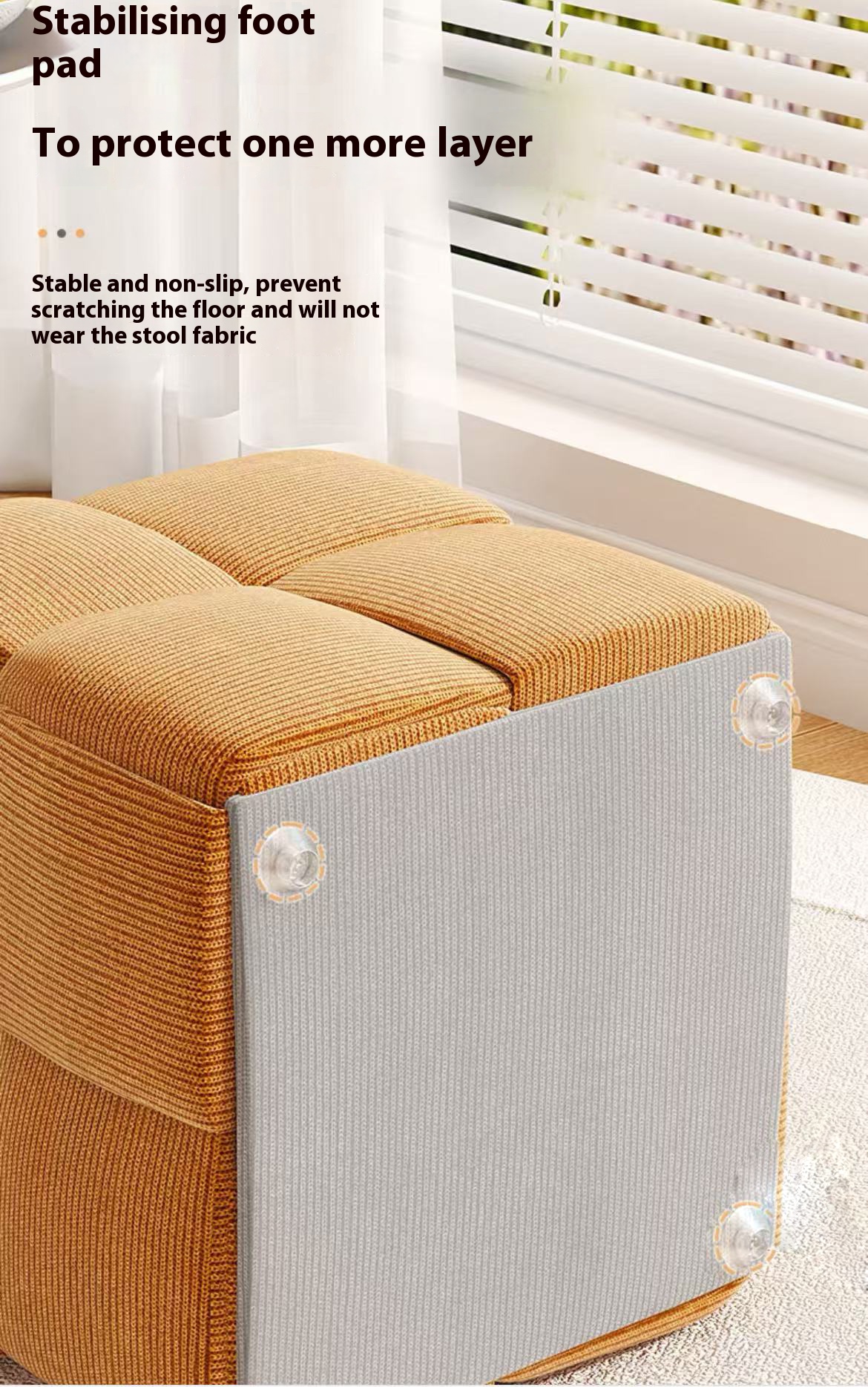 【HOT SALE】Square Ottoman Chair Upholstered Stool Household Shoe ...
